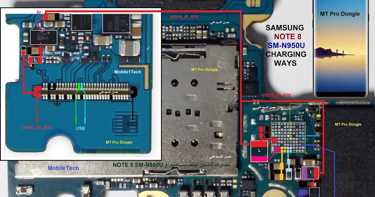 SAMSUNG NOTE 8 SM-N950U CHARGING WAYS