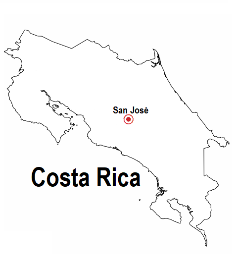 Blog de Biologia: Costa Rica Map coloring page