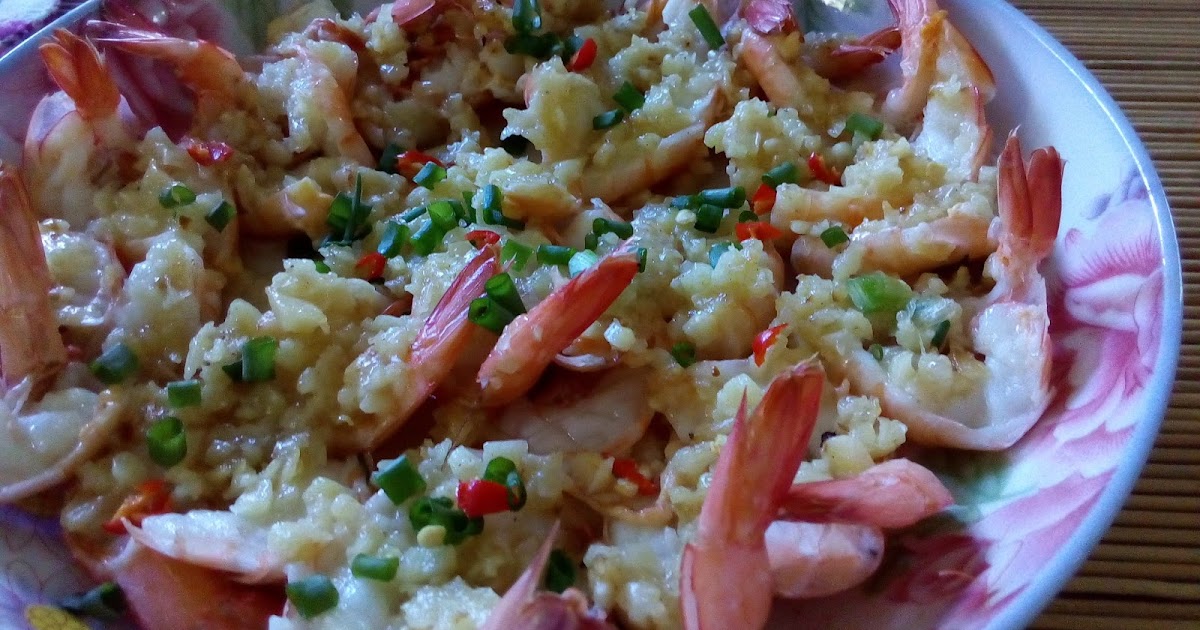 The Morning After: STEAMED PRAWNS WITH MINCED GARLIC