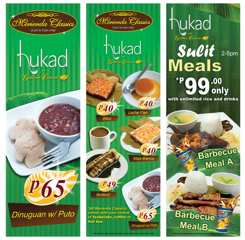 DexGrafixtory: Hukad sa Golden Cowrie - Menu Card