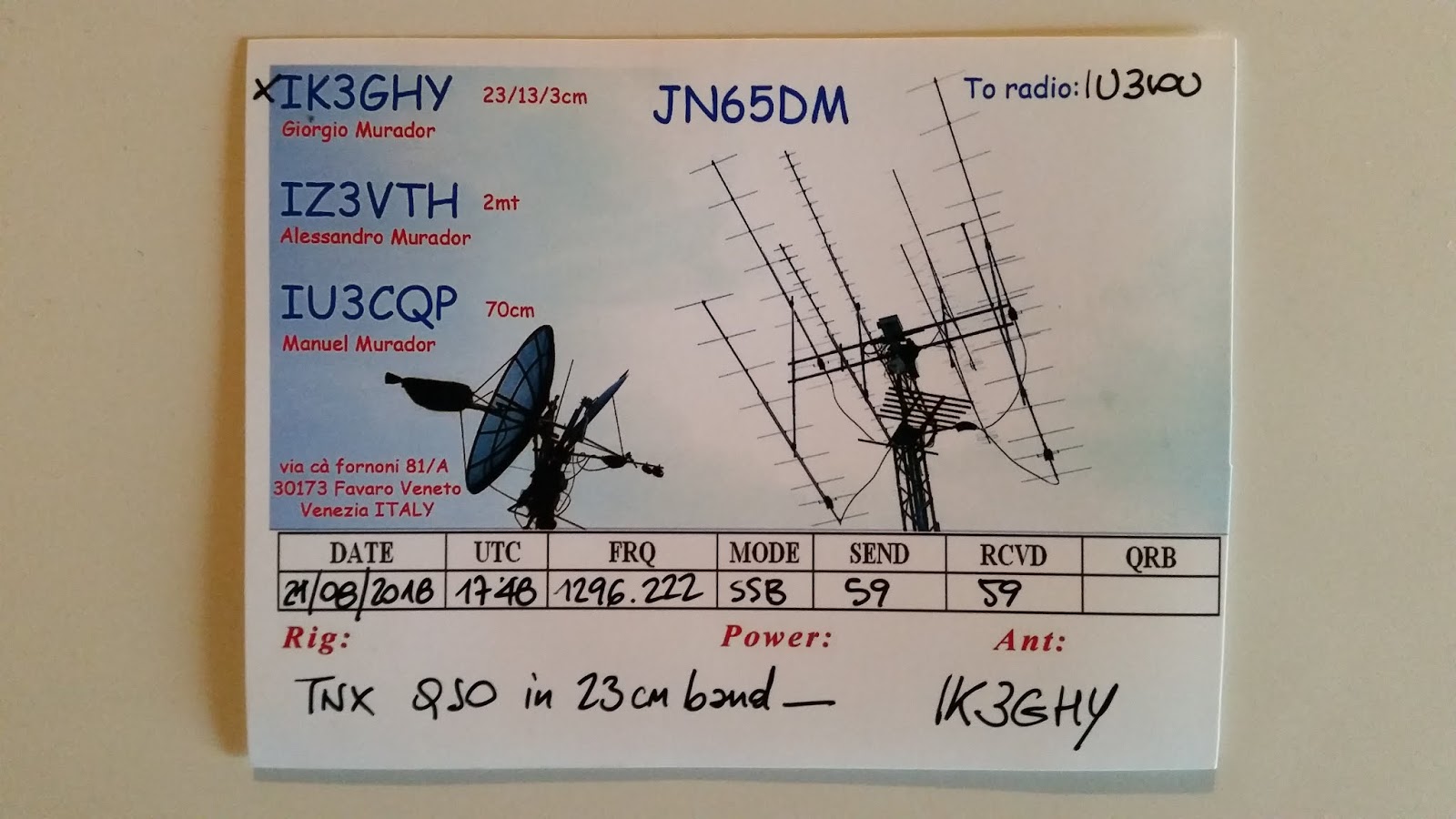 | ricerca + sperimentazione |: eQSL QSL collegamenti radioamatoriali ...