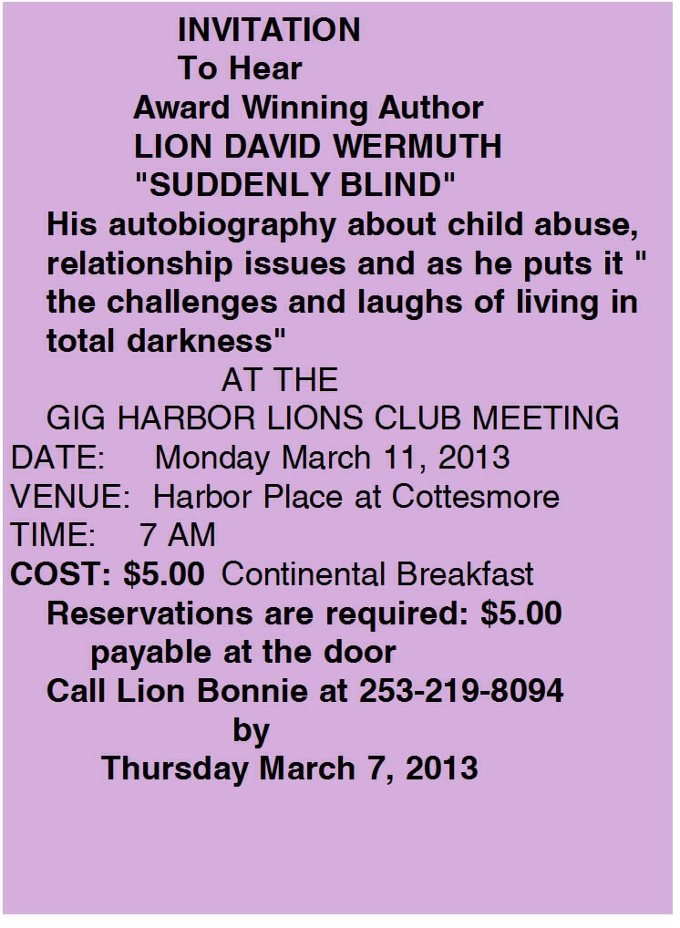 Rainier Lions Club: February 2013