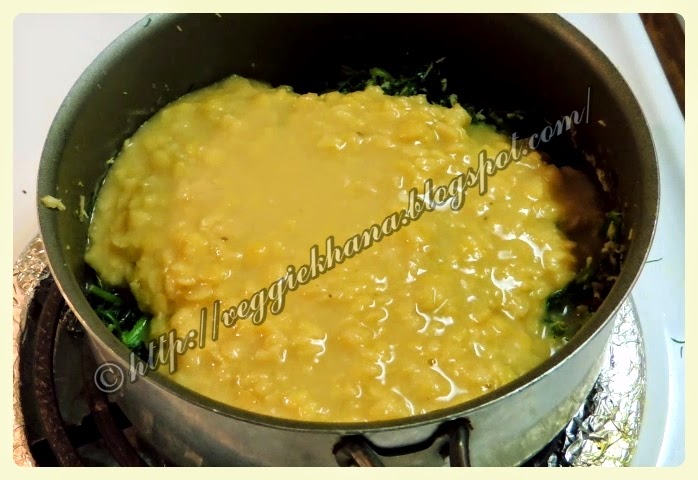 Muddi Palya / Mudde palya / Dal With Greens ~ Veggie Khana - Hungry kya..?!