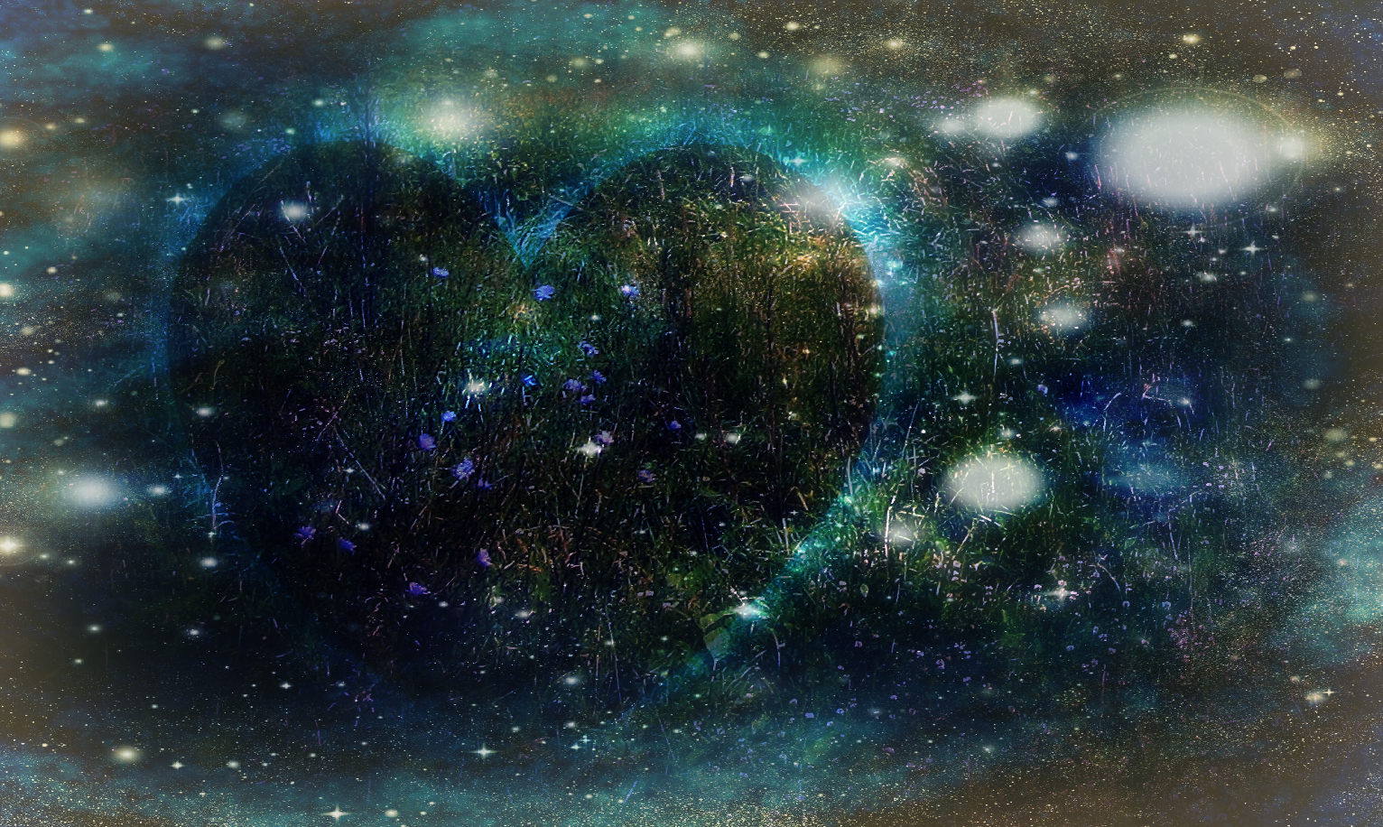 Allsparklesofnow: Space Heart Grass