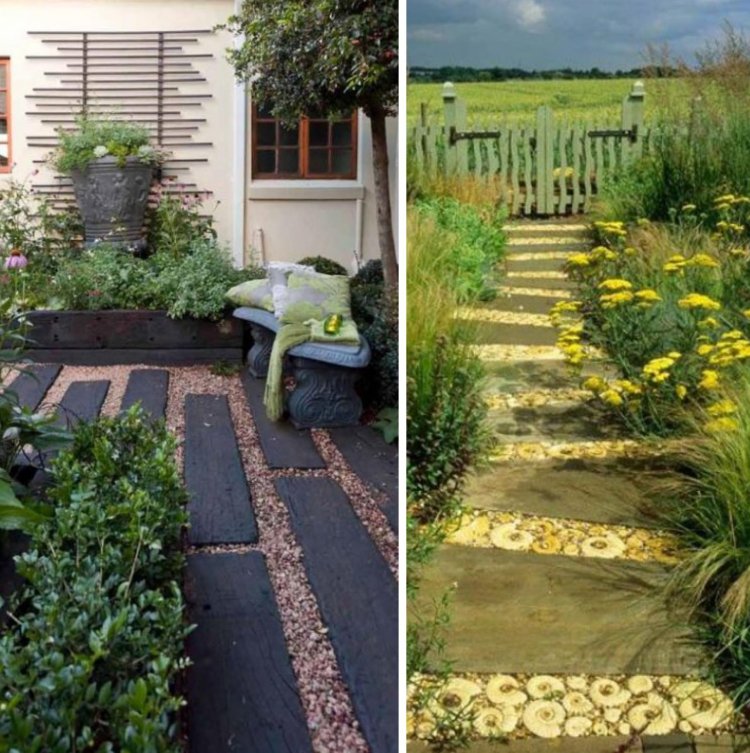 27 ideas with wooden garden paths to be closer to nature - Diy Fun World