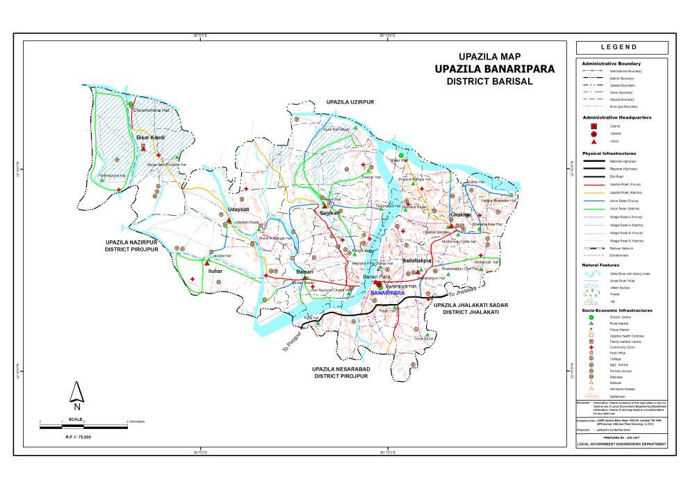 Mouza & Land Use Maps of Banaripara Upazila, Barisal, Bangladesh ...
