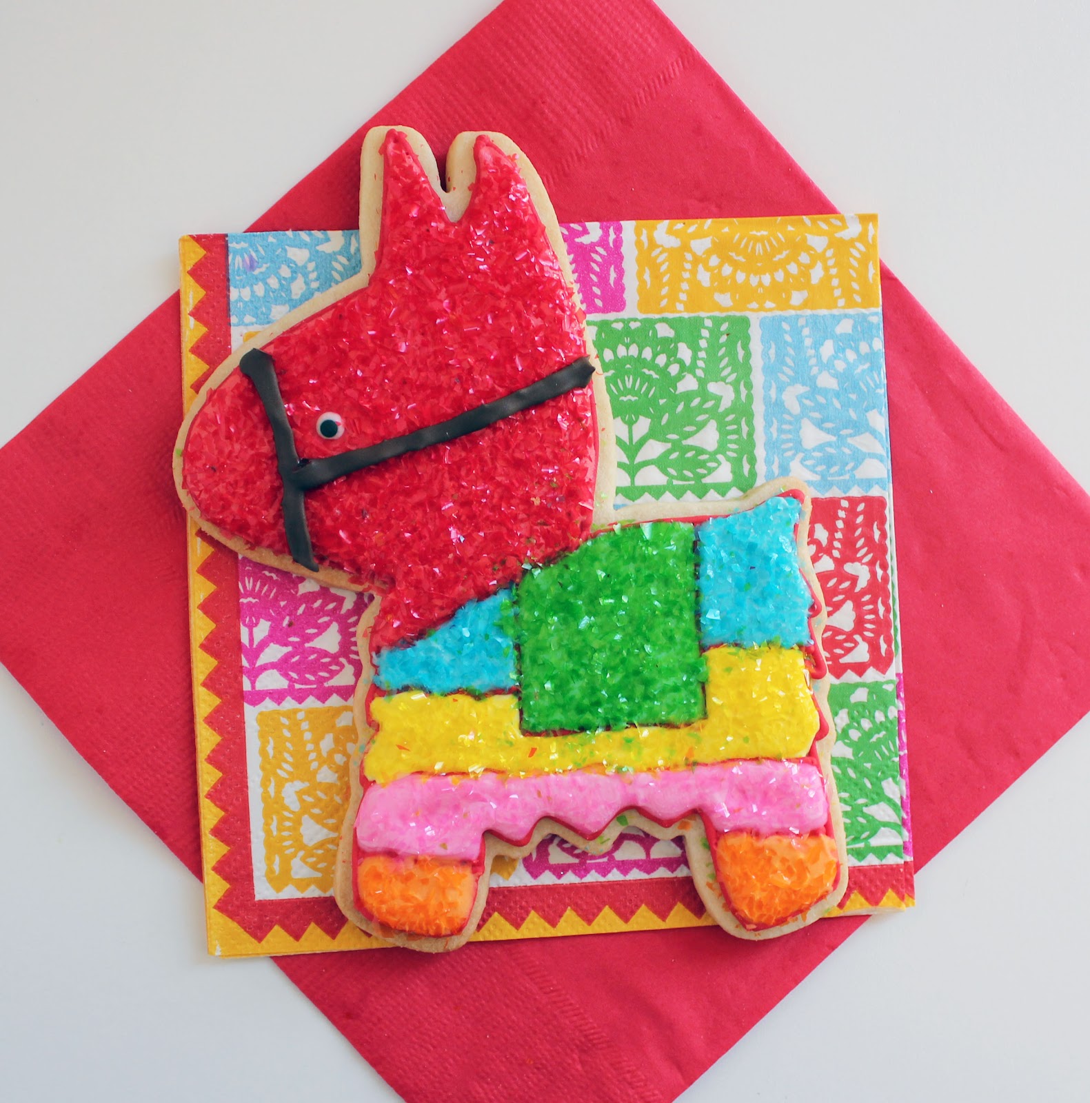 Sugar Mama Cookies: Cinco de Mayo Donkey Piñata Cookies