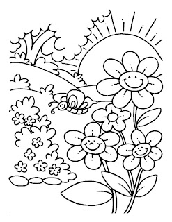 Spring Flower Coloring Page - Flower Coloring Page