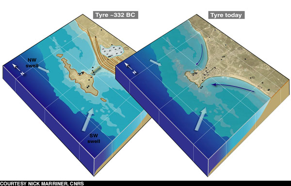 Megas Alexandros: Alexander's Isthmus, Tyre, Lebanon