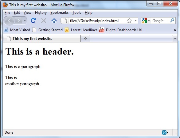 Html Tutorial - Part - 2 ( Create Html Page With Notepad ) ~ Selfstudy 