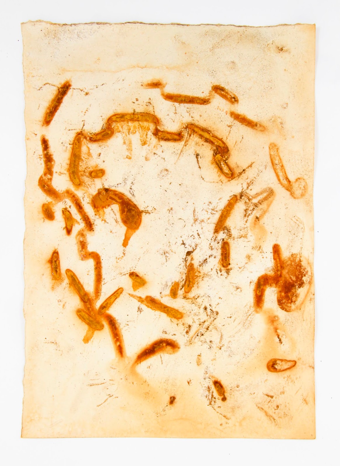 Rust Dyeing on Paper