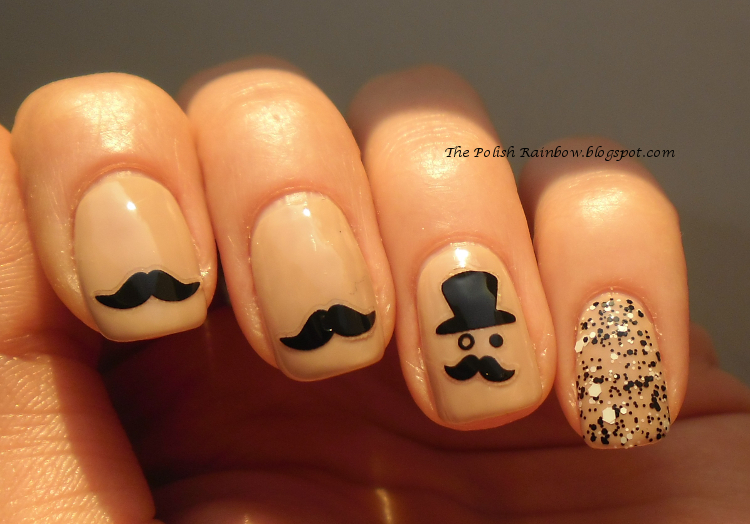 Nail Designs With Mustache