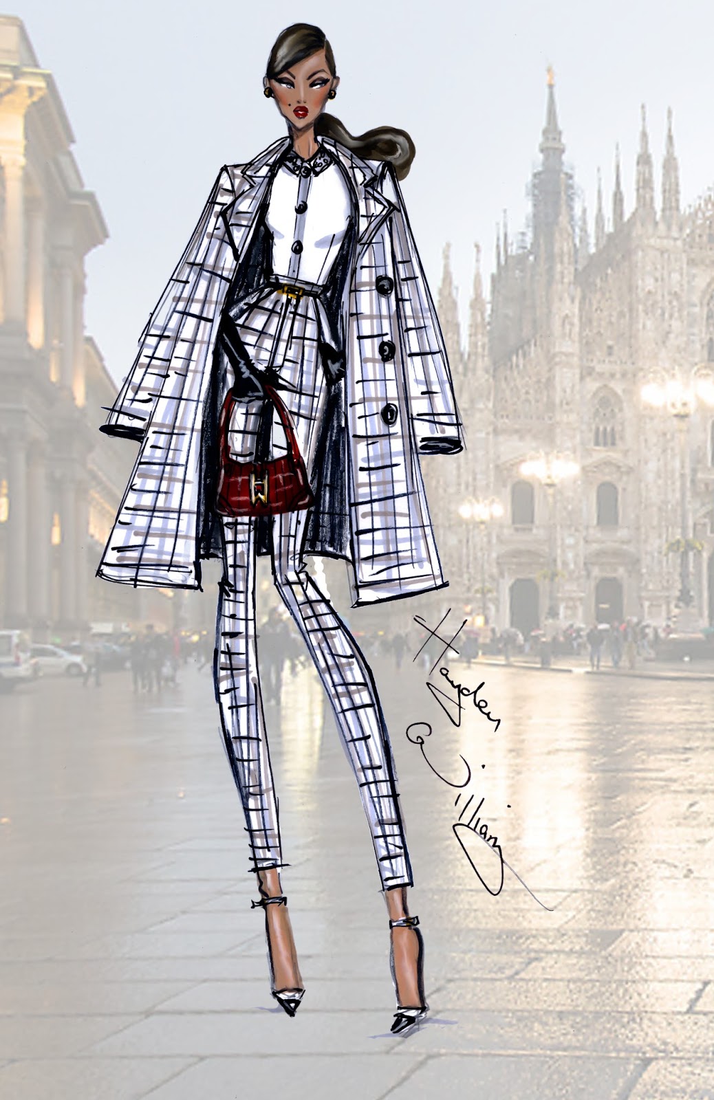 Hayden Williams Fashion Illustrations: MFW: 'Milan Moda' by Hayden Williams