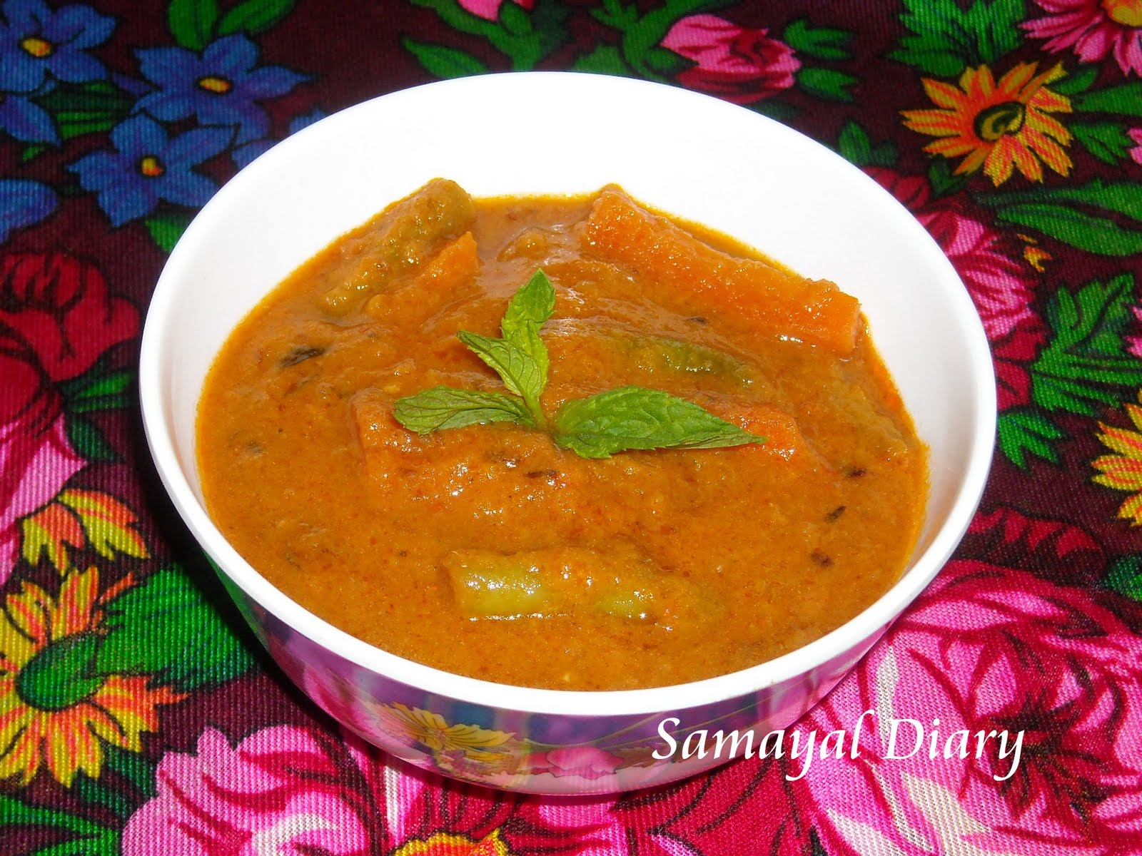 Vegetable Kurma with Coconut Cream Powder ~ Samayal Diary