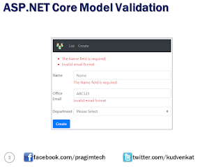 Sql server, .net and c# video tutorial: ASP.NET Core model validation - Slides