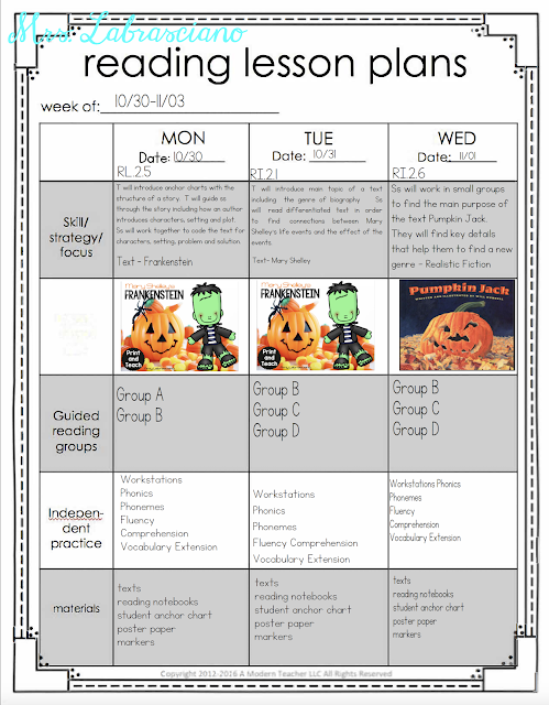 Learning Lessons With Amy Labrasciano: Halloween - ELA Lesson Plans #10