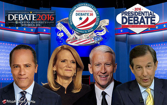 Political Clown Parade: Moderators For 2016 Presidential Debates Announced