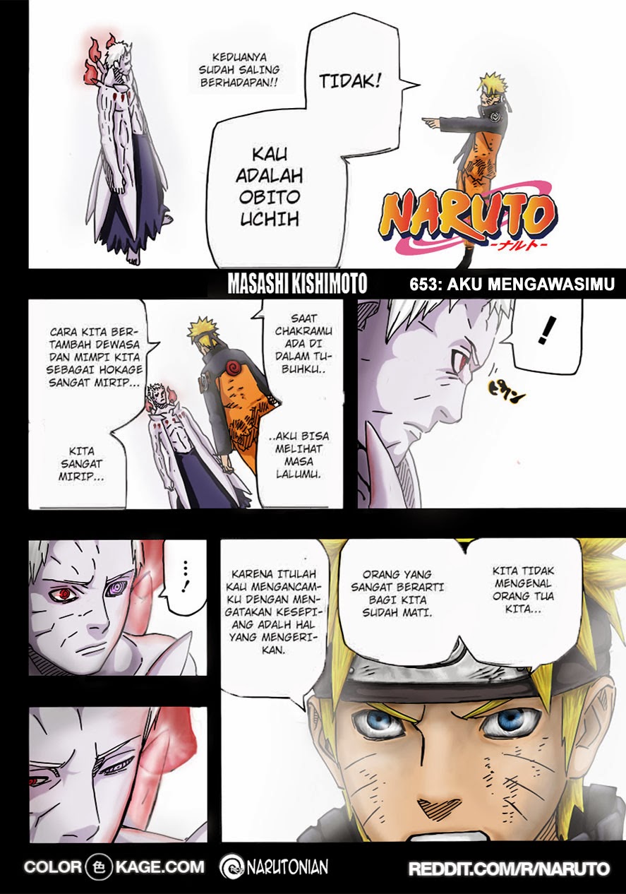 Boman Ncoman: Naruto Chapter 653 Full Color "Aku Mengawasimu"