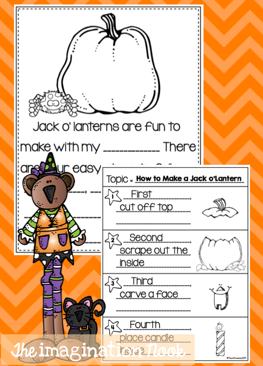 Classroom Freebies Too: How to Make a Jack o' Lantern Writing