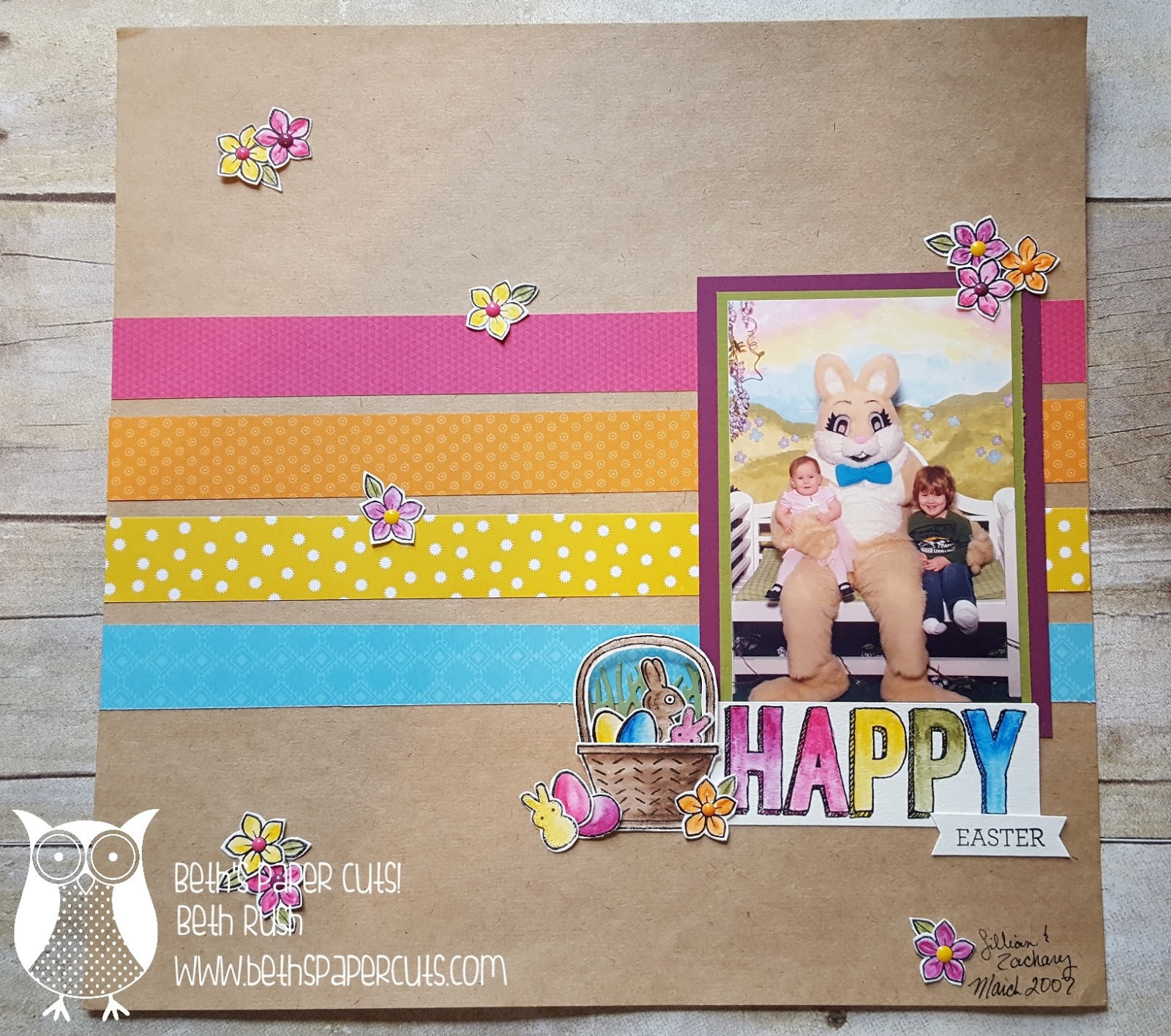 Beth's Paper Cuts: Happy Easter Scrapbook page