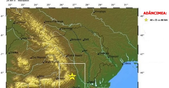 N/A Zone: Cutremur 4,8 grade pe 1 decembrie 2012 în Vrancea