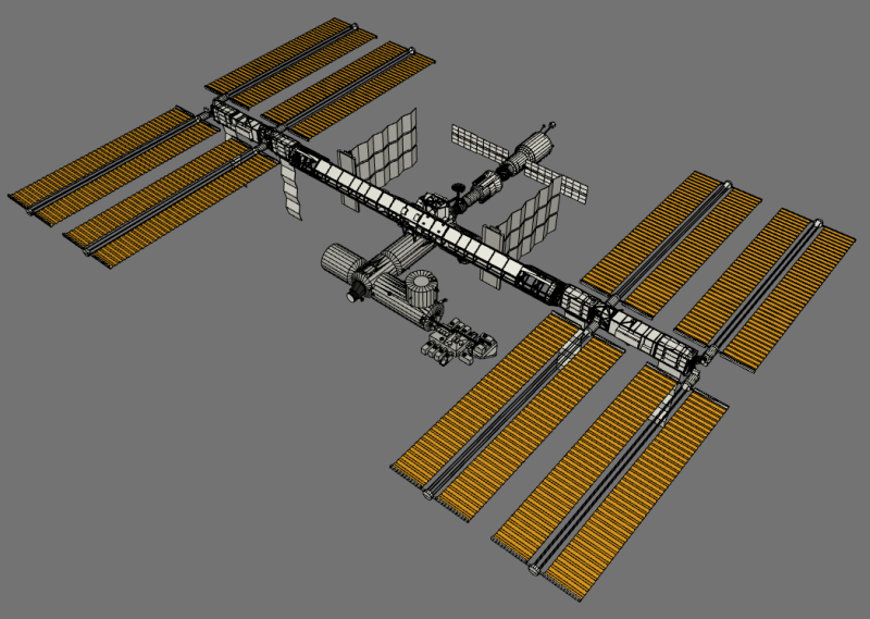 Desktopsimmer's 3D Models: ISS Low Res Model - Z1 Truss (Part 7)