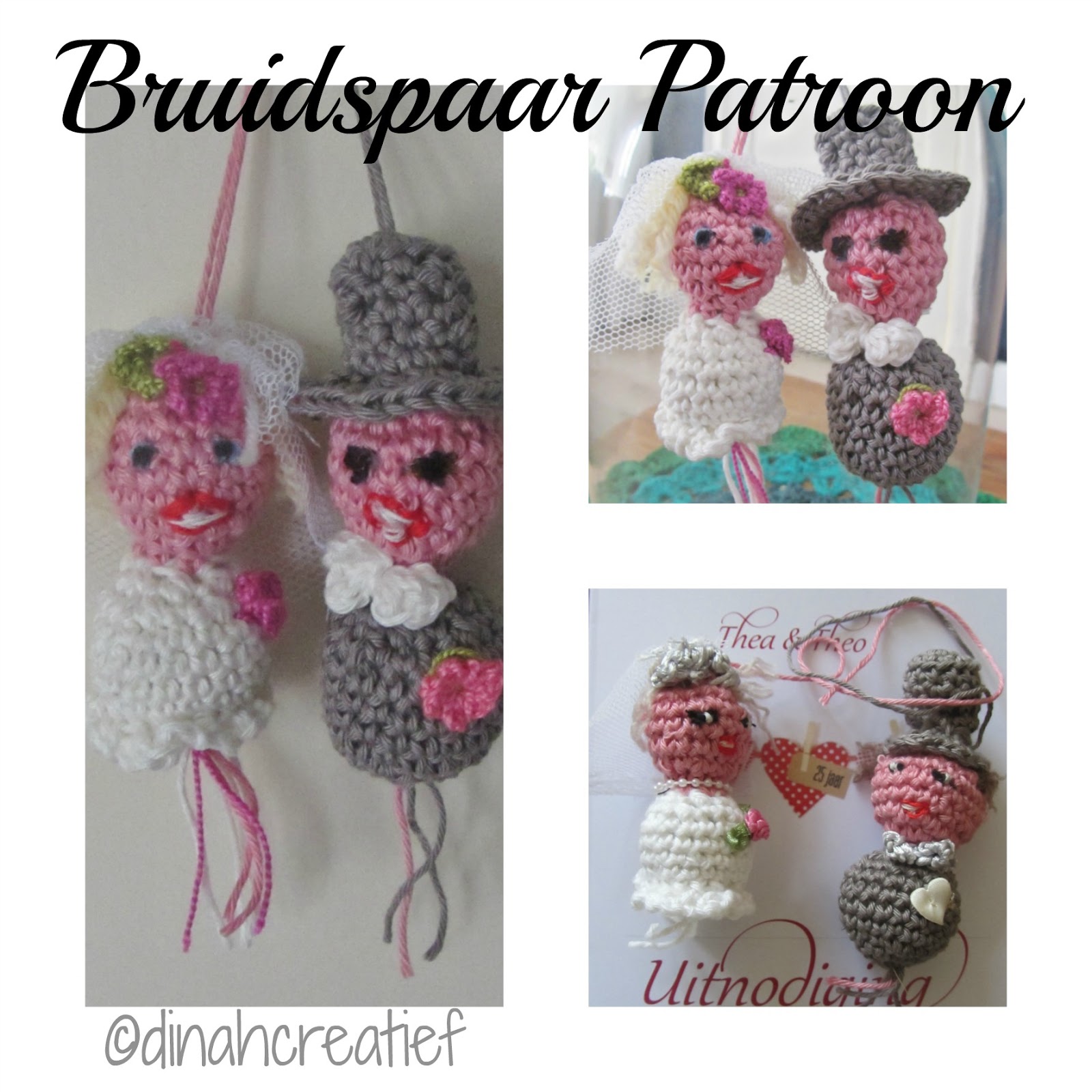 Dinah Creatief: Bruidspaar Haak Patroon.