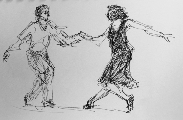 Connie Chadwell's Hackberry Street Studio: Ink Folk Dancer - original ...