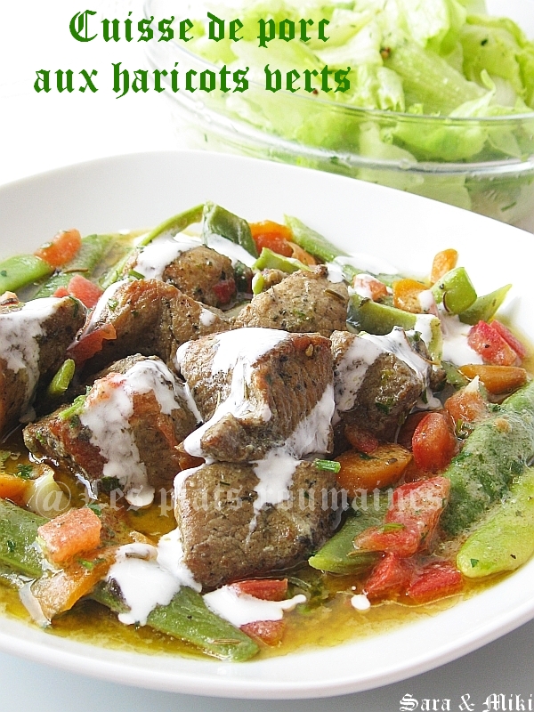 Les plats roumaines: Cuisse de porc aux haricots verts