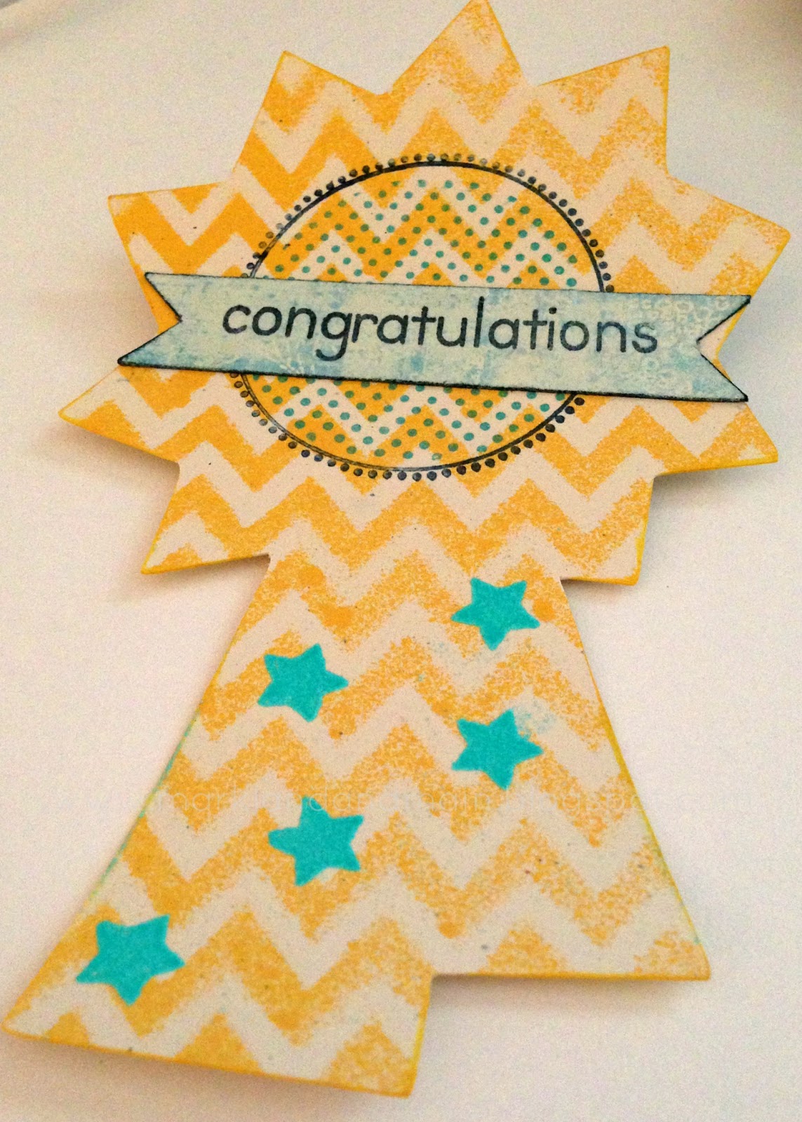 gel-à-tins: congratulations award pin/card.