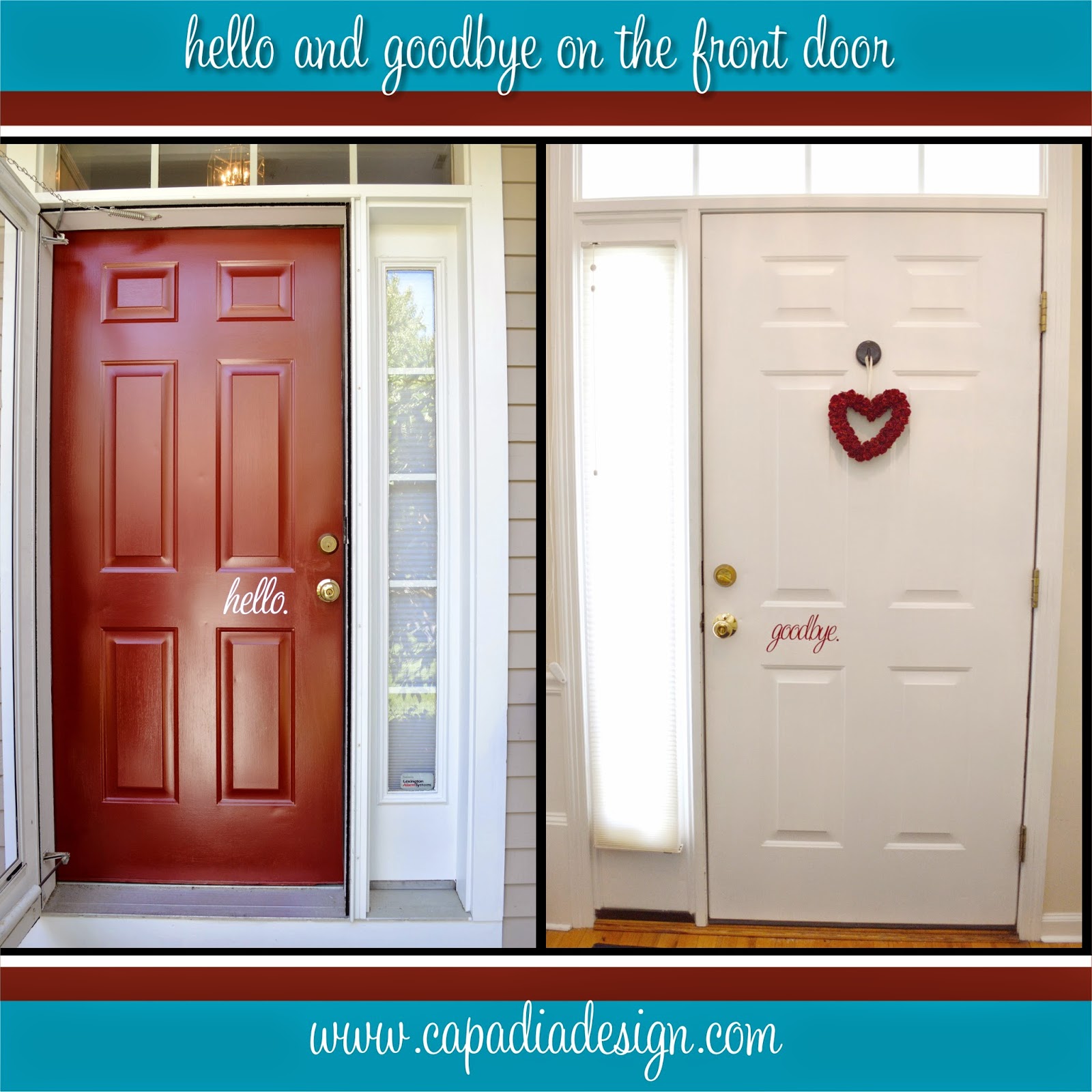 Capadia Designs: Front Door Hello - Inspired by Pinterest