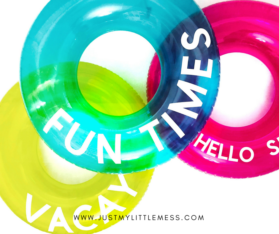 Personalize Pool Tubes with Cricut - This Is Tisa