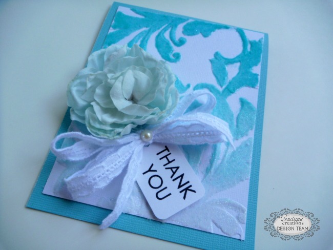 DIY Flocked Cardstock Card - Couture Creations