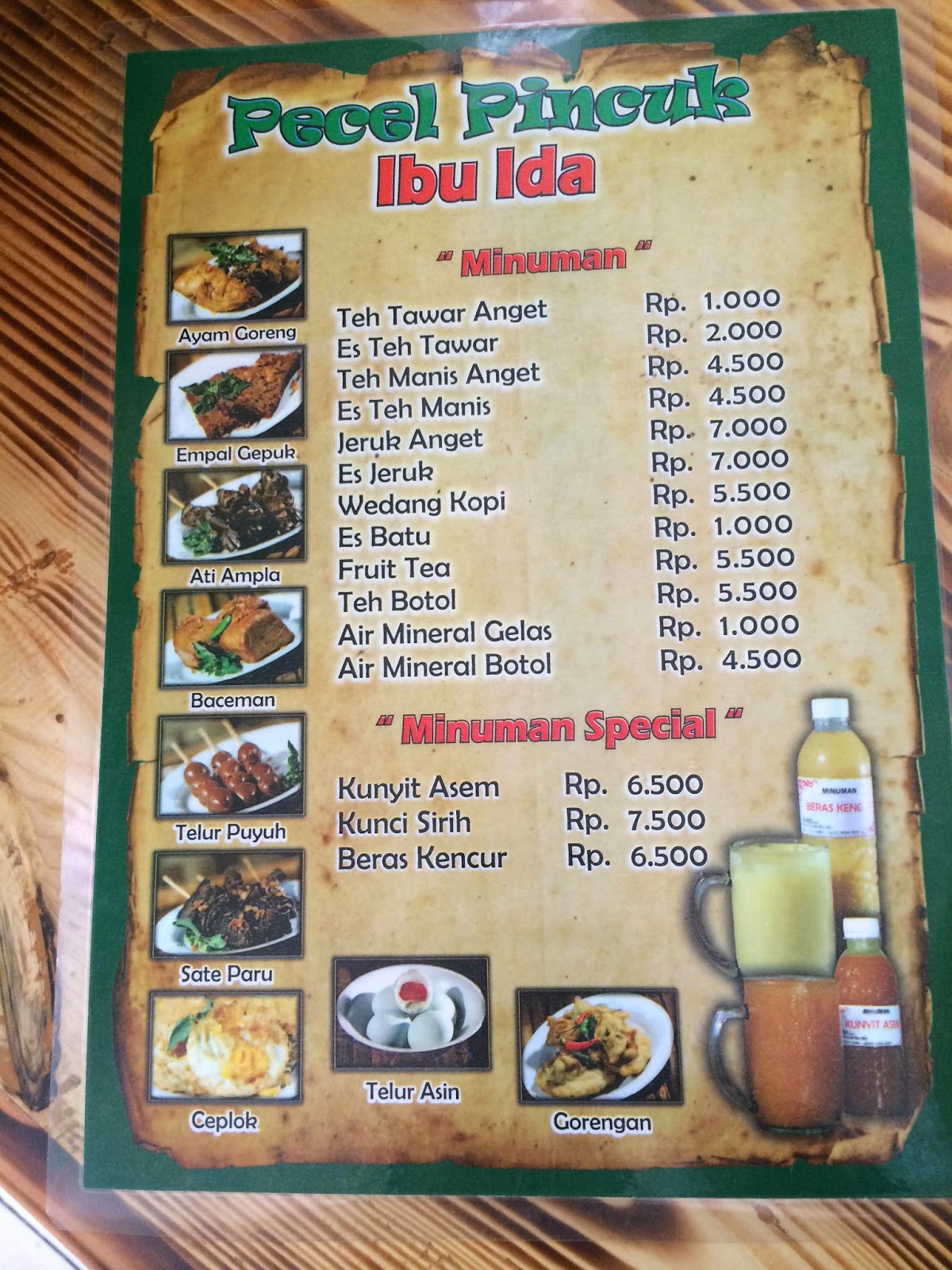 Review Tempat Makan Enak sekitar Gading Serpong: Pecel Pincuk Ibu Ida