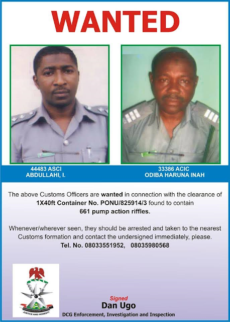 Update! Wanted Nigeria Customs officers submit themselves for investigation