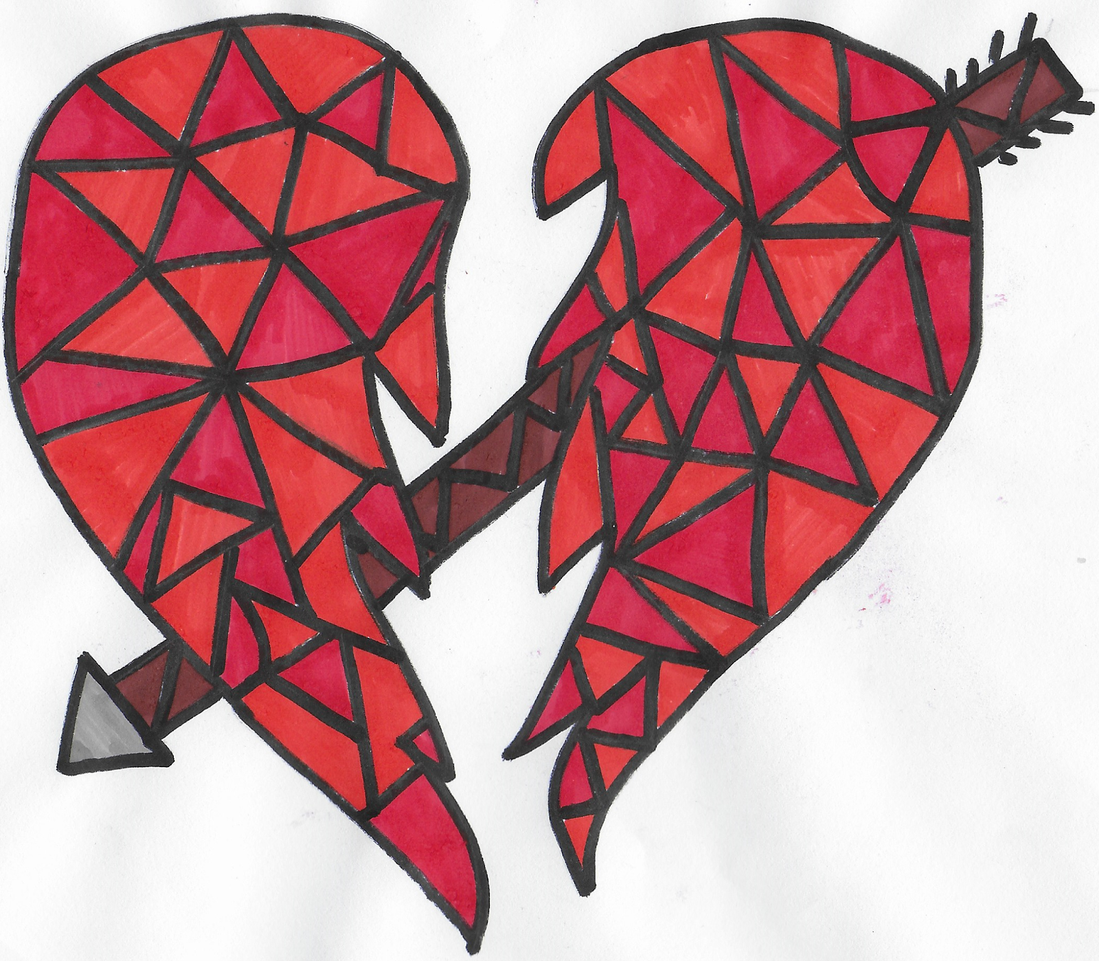 Geometry and Arts: 2016-17. Free drawing with triangles