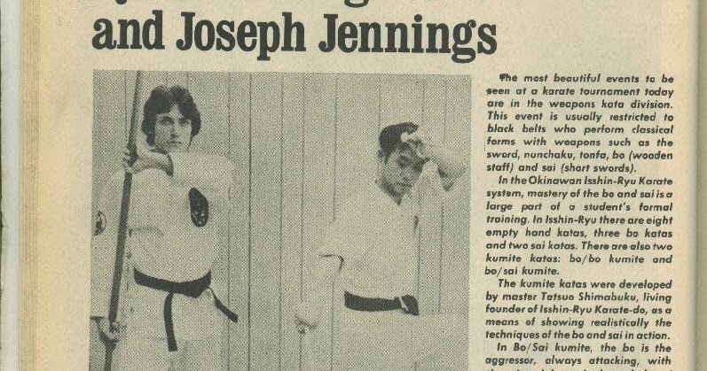 Isshin - Concentration the Art: To Begin 2018 the Isshinryu Bo/Sai ...