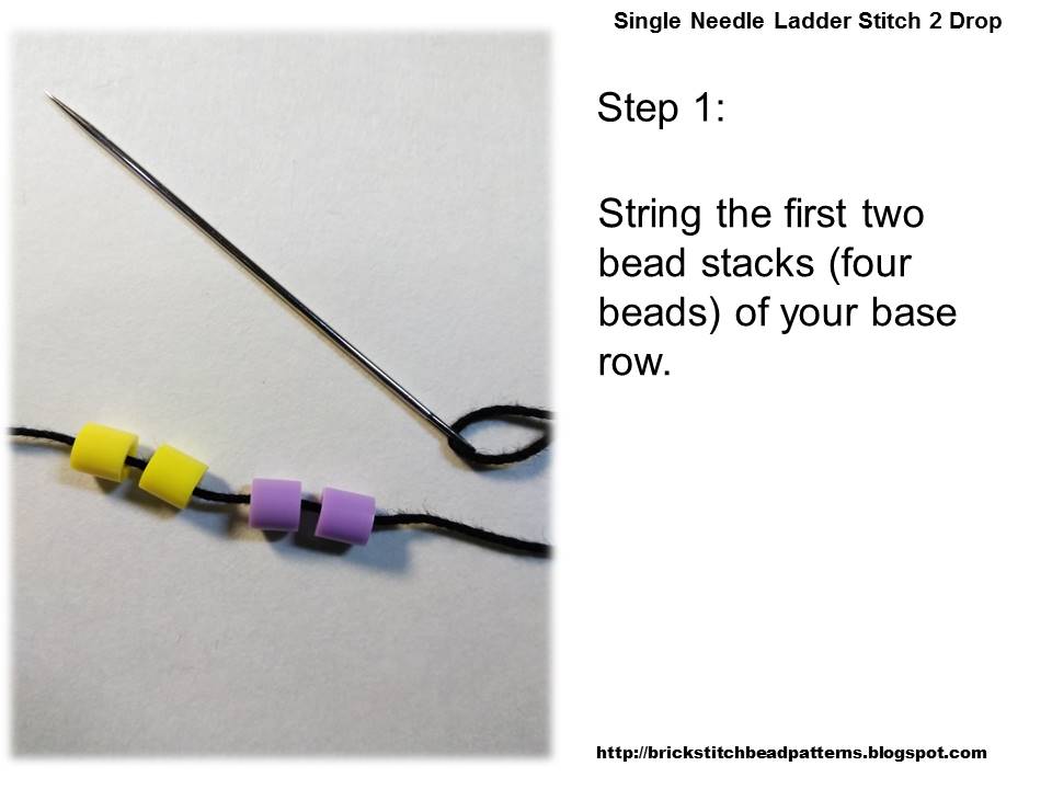 Brick Stitch Bead Patterns Journal: Single Needle Ladder Stitch 2 Drop ...