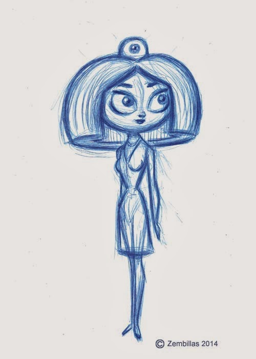 Charles Zembillas: Strange girl - More character doodles