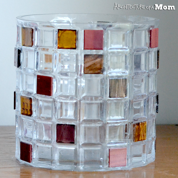 Architecture of a Mom: Glass Tile Embellished Vase for Fall