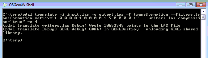 dominoc925: Using PDAL to perform simple translation transformations on ...