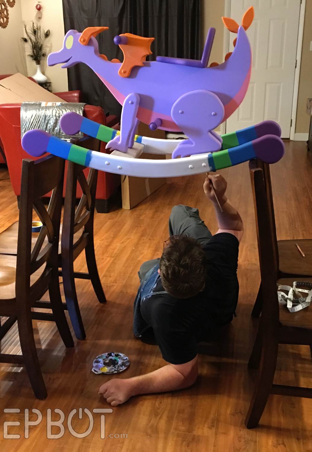 EPBOT: We Made A Figment Rocking Horse! Er... Rocking Dragon?