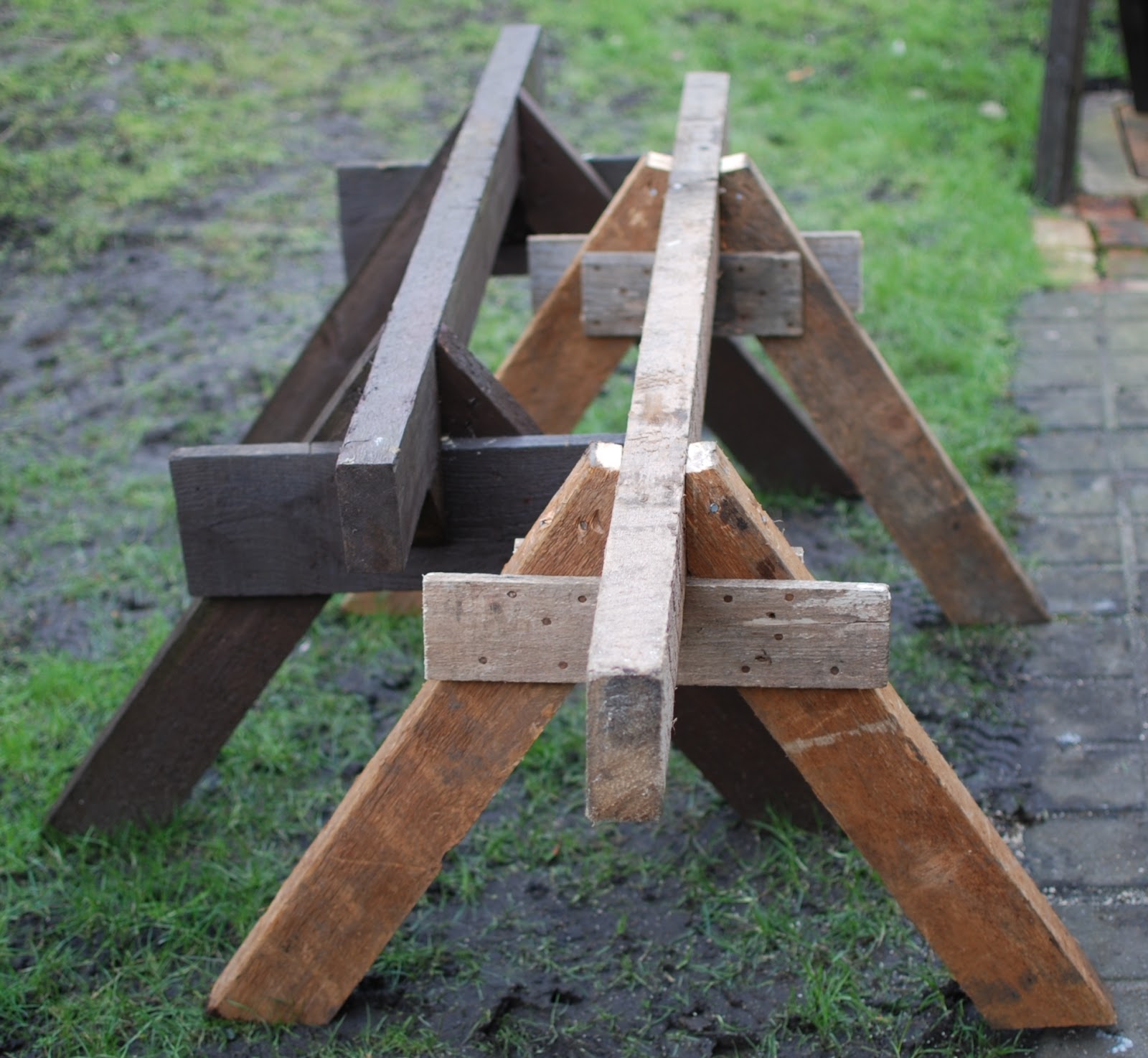 Justin's Classic Mini Project: Making the trestles to support the Mini