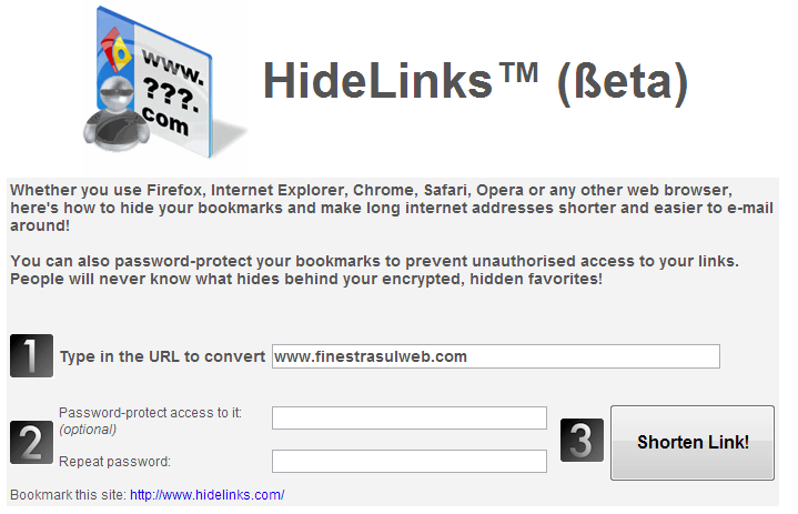 Proteggere link con password: HideLinks