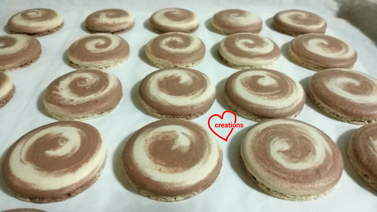 Loving Creations for You: Hurricane Swirl Neapolitan Macarons