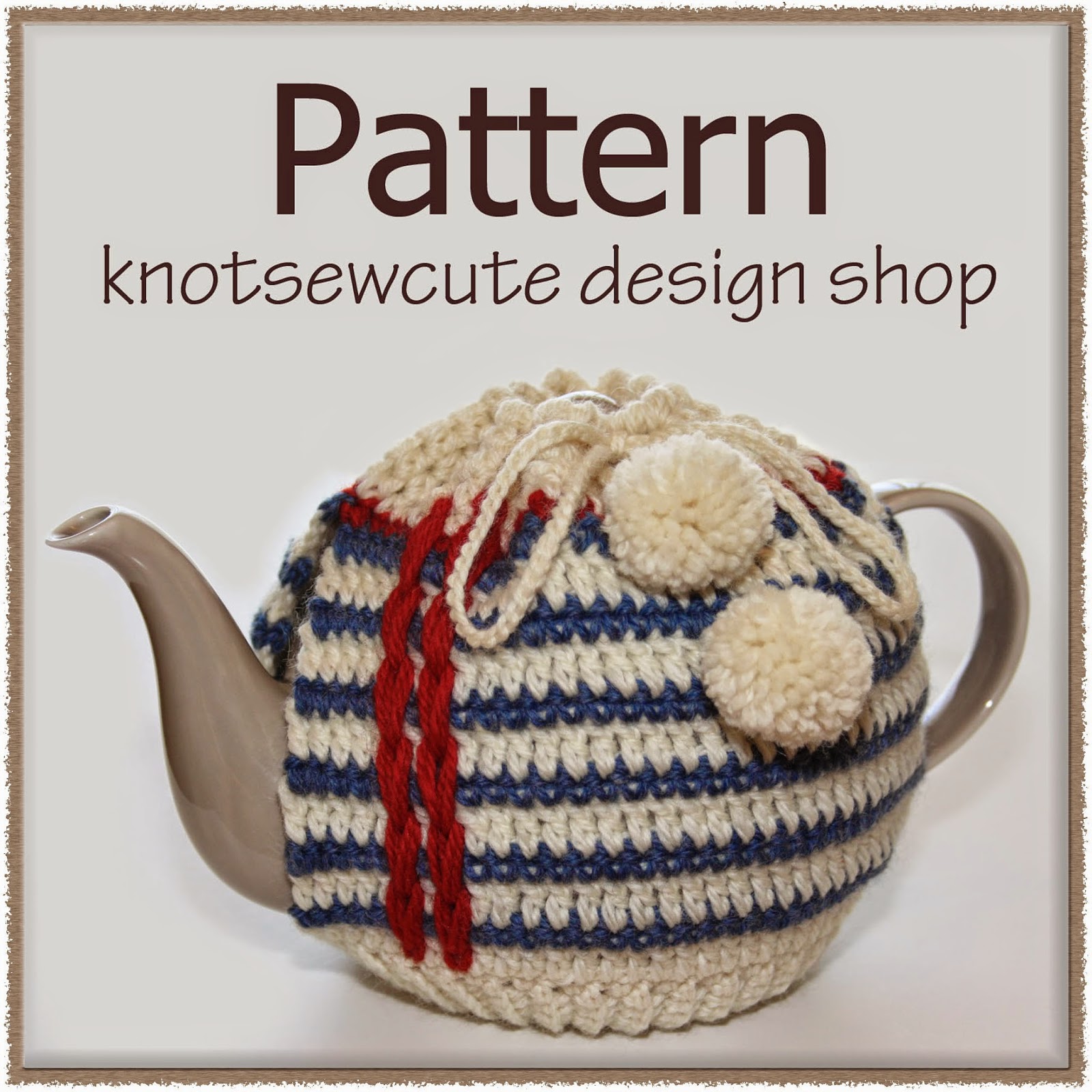 knotsewcute : new crochet pattern - notebook tea cozy by kim miller.