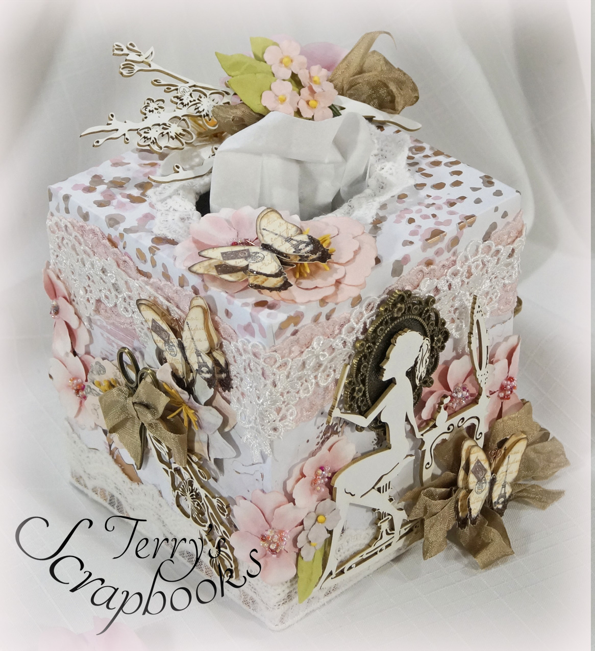 Reneabouquets: Prima Cherry Blossom Tissue box cover Reneabouquets ...