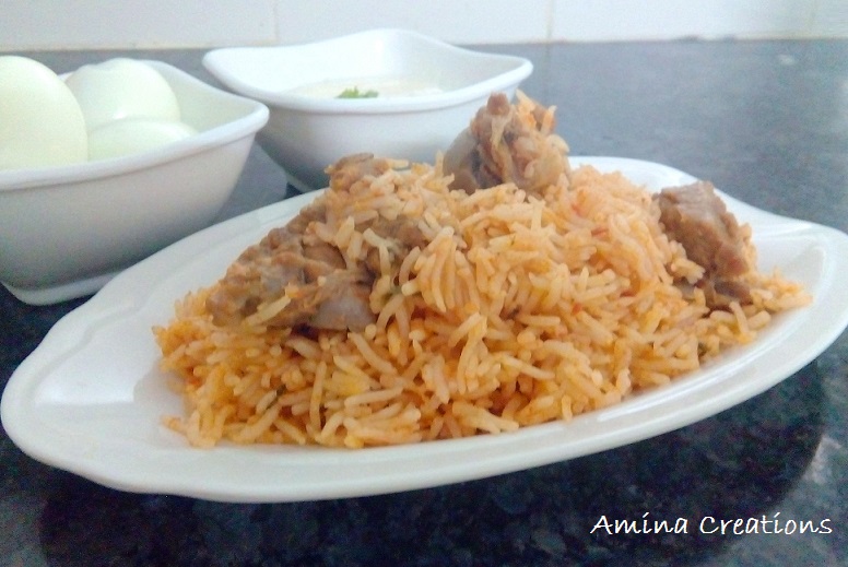 AMINA CREATIONS: MUTTON BIRYANI IN A PRESSURE COOKER WITH VIDEO