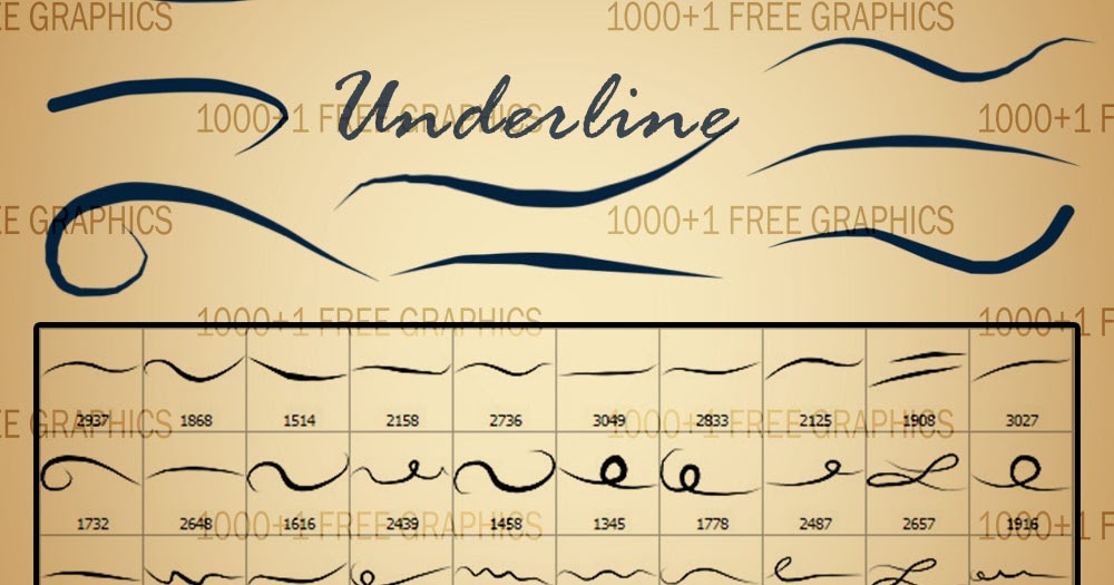 40 Underline Hand Drawing Calligraphy Tail Photoshop Brushes. | Στάλες ...